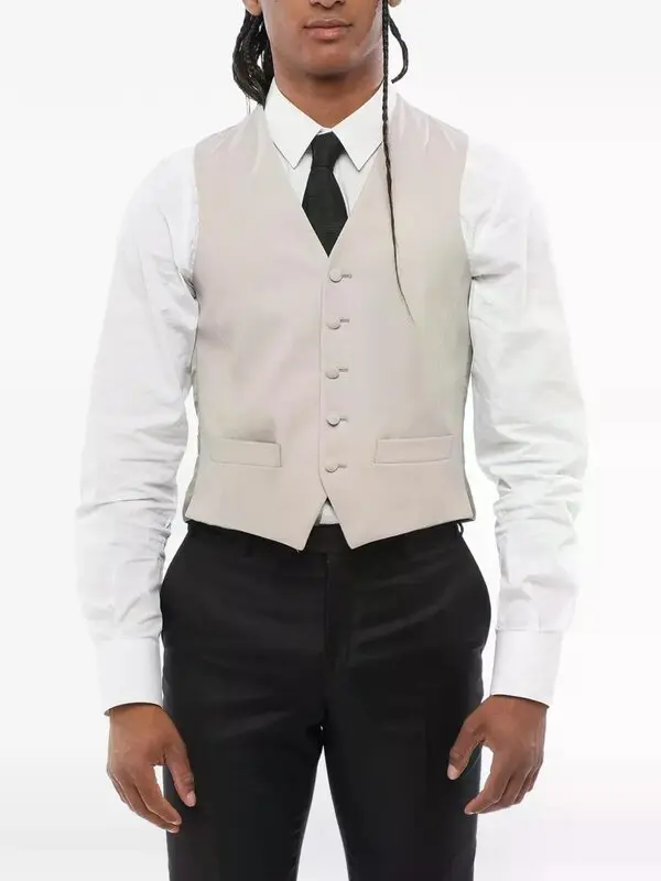 Corneliani Button-up Jetted-pockets Waistcoat