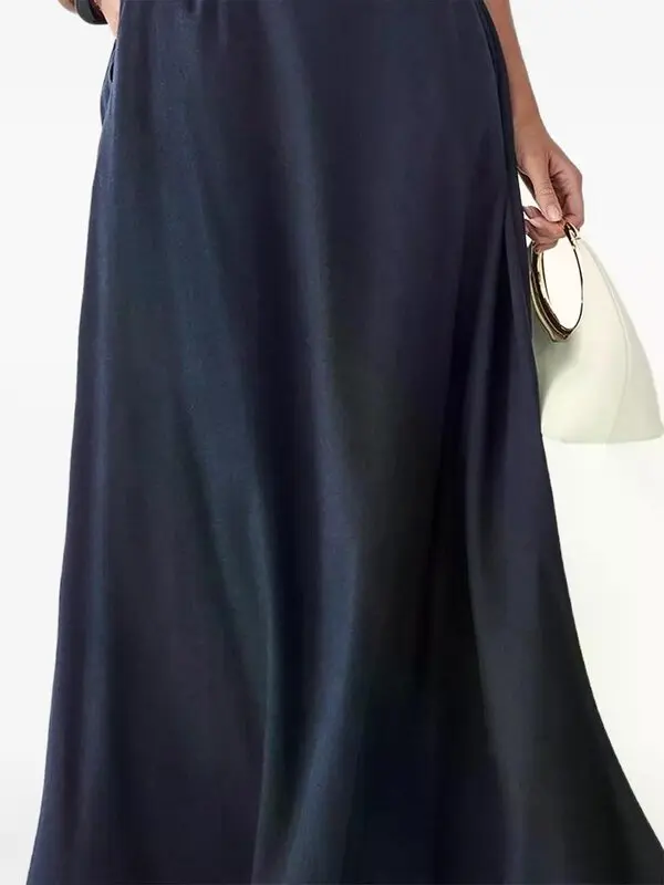 WILLA Isla High-waisted Flared Maxi Skirt - Blue