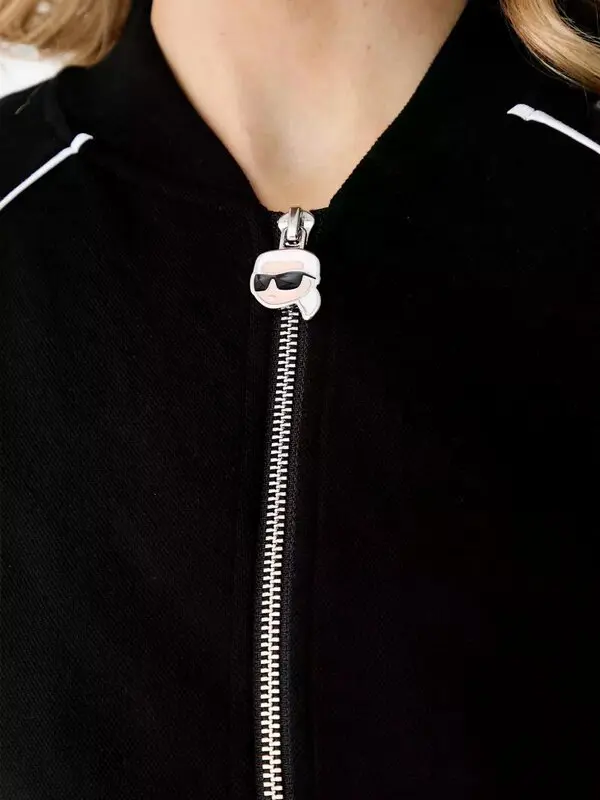 Karl Lagerfeld Zip-up Sweatshirt With Ikonik Karl Detail
