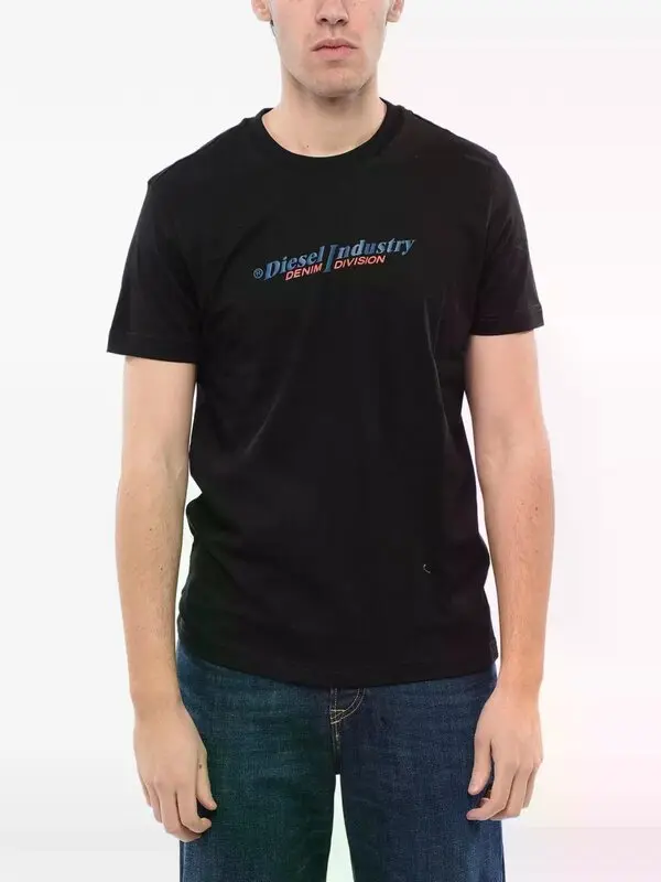 DIESEL® Logo-print Crew-neck T-shirt - Black