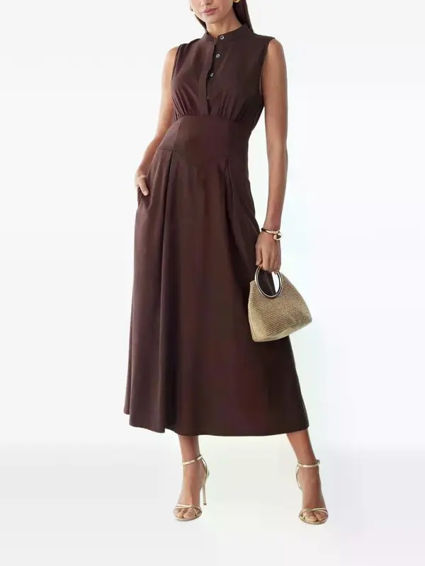 WILLA Bexley Midi Dress - Brown