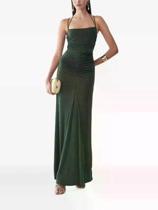 BWLDR Halterneck Maxi Dress - Green