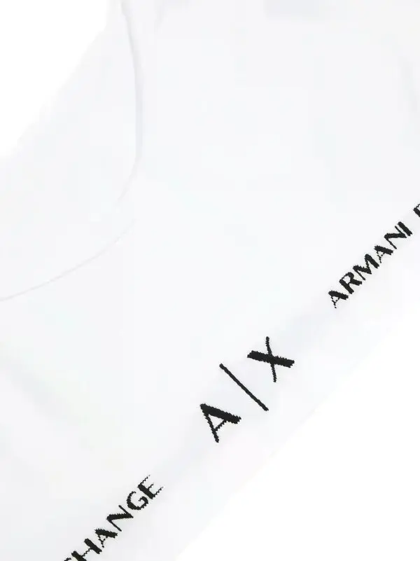 Armani Exchange Logo-tape Scoop-neck Bras