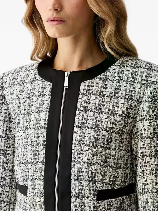 Karl Lagerfeld Pearl-embellished Tweed Jacket