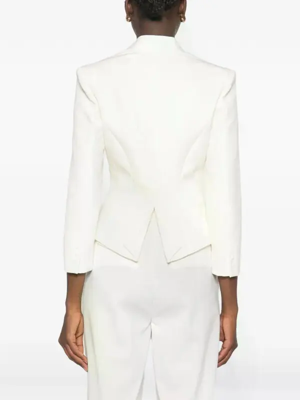 Elisabetta Franchi Peak Lapel Logo Plaque Jacket