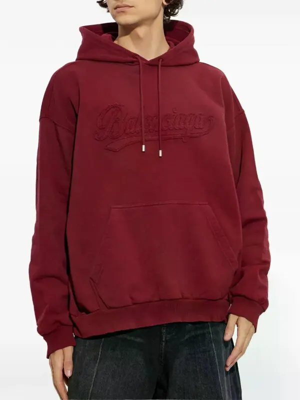 Balenciaga Logo Embroidered Hoodie