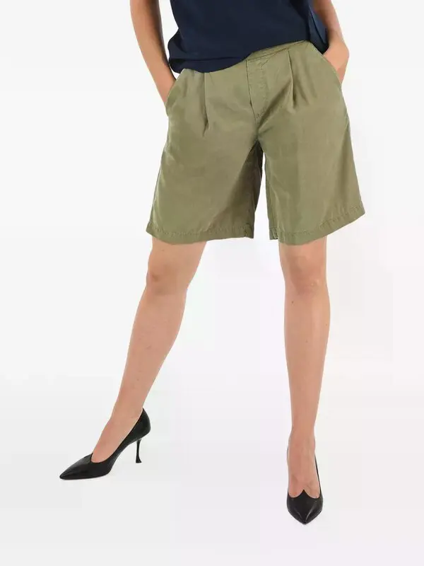 Woolrich Pleated Elastic-waist Shorts - Green