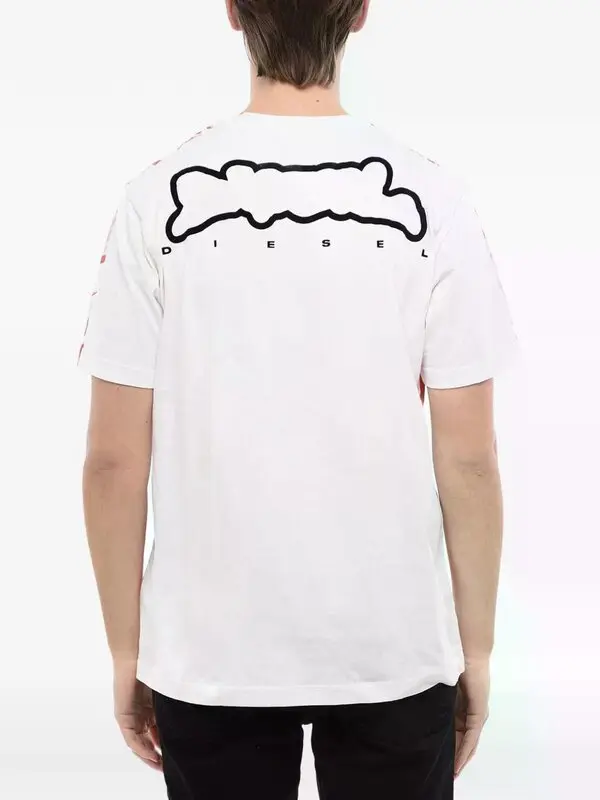 DIESEL® Logo-print Crinkled-effect T-shirt