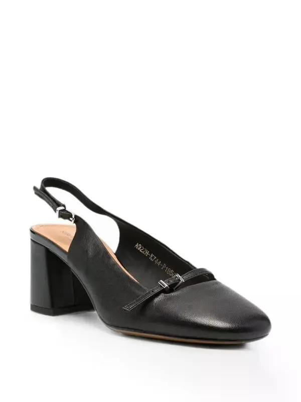 SERGIO MORETTI FIRENZE Buckle-detail Slingback Pumps - Black