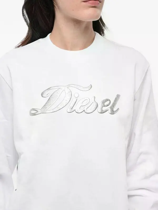 DIESEL® Logo-print Brushed Sweatshirt