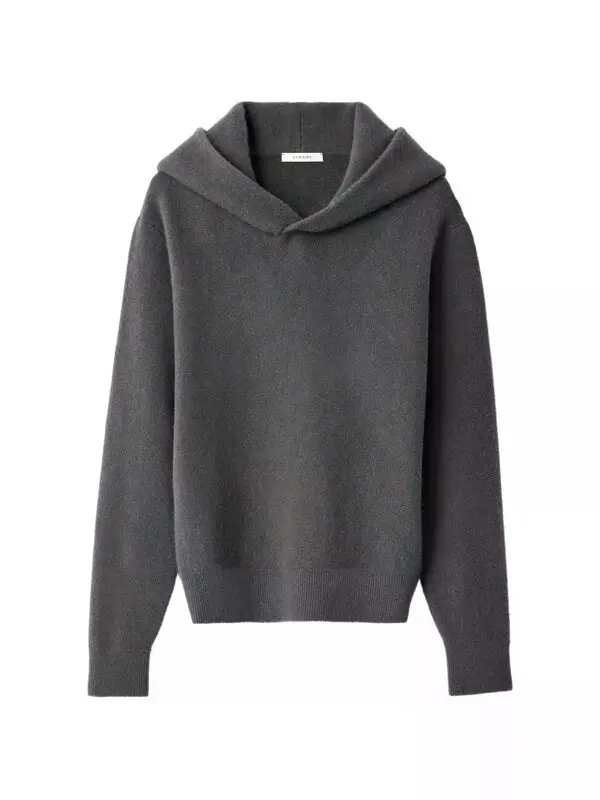 LEMAIRE Hooded Sweater In Cashmere - Grey