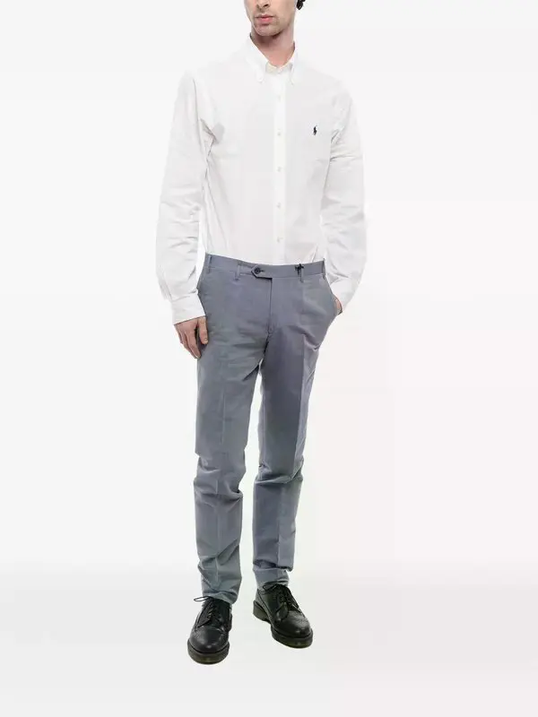 Corneliani Tailored Cotton Piqué Trousers - Grey