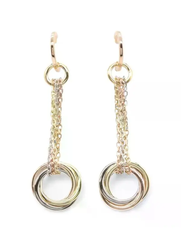 Cartier Trinity Chain Drop Earrings - Pink
