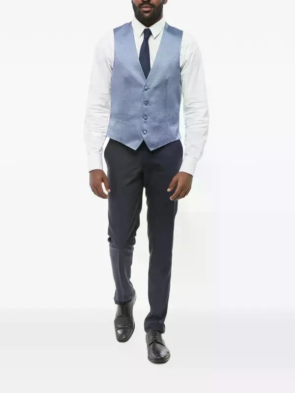 Corneliani Silk Waistcoat - Blue