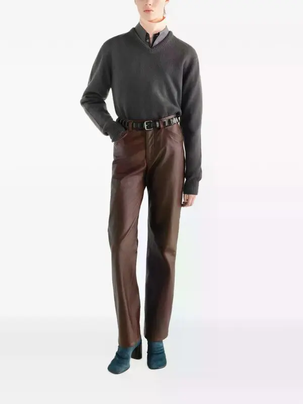 LEMAIRE V-neck Cashmere Sweater - Grey