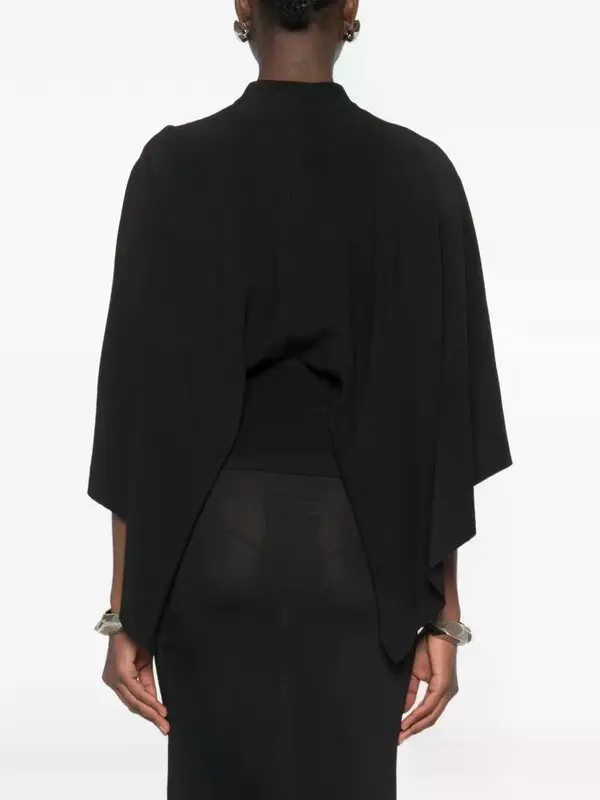 Rick Owens V-neck Blouse With Knotted Waist