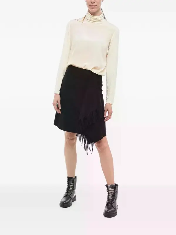 Woolrich Fringe Detail Wrap Skirt
