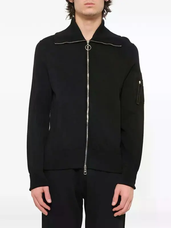 Neil Barrett Zip-up Ribbed-trim Jacket
