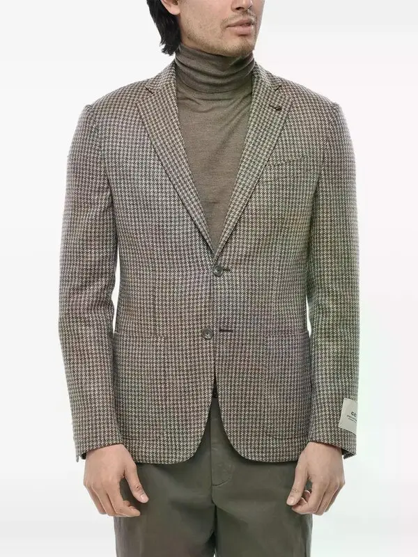 Corneliani Patterned Patch-pocket Blazer - Brown
