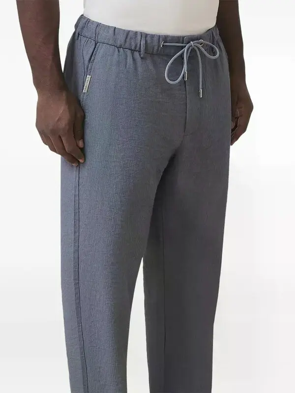 MAUVAIS Drawstring-waist Textured Trousers