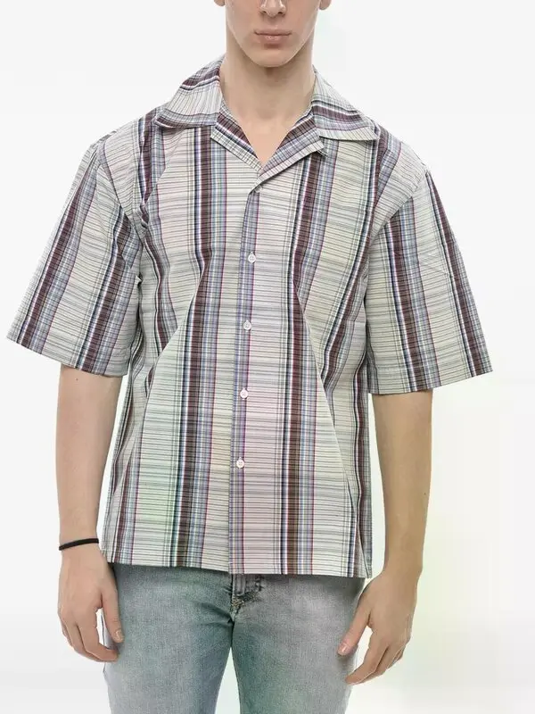 Marni Checked Short-sleeve Shirt - Neutrals