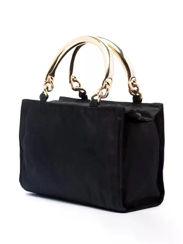 Prada Tessuto Metal Handle Bag