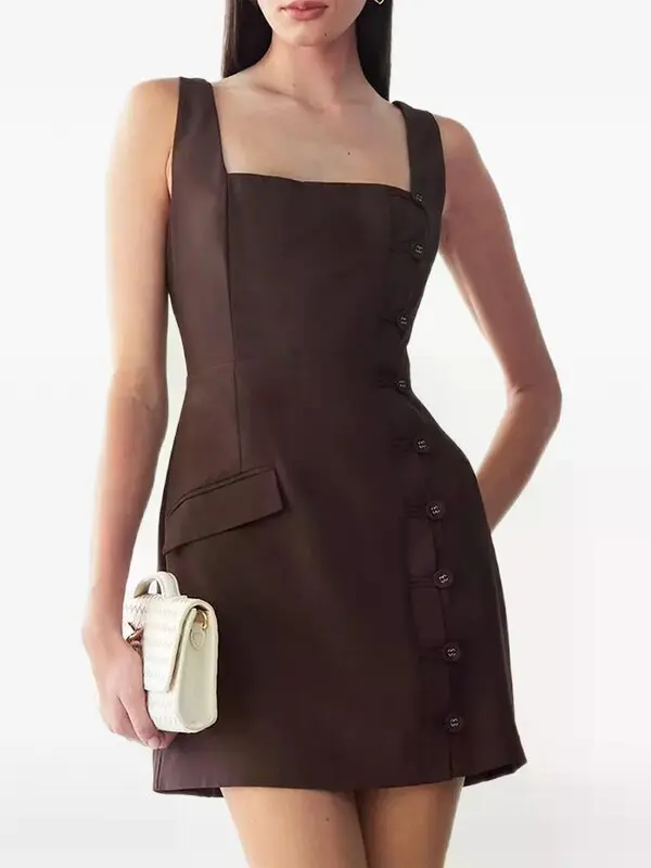 WILLA Square Neck Sleeveless Mini Dress