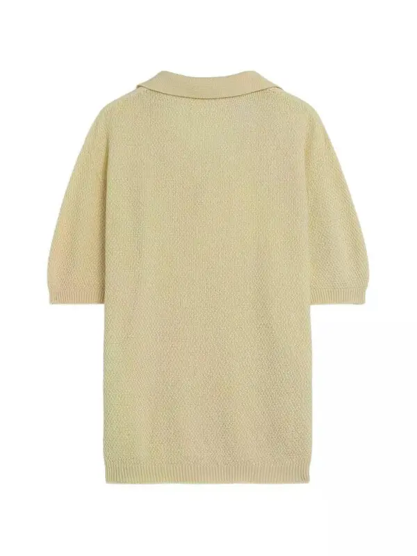 A PAPER KID Knitted Polo Shirt - Neutrals