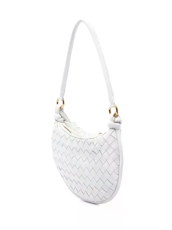 Bottega Veneta 2012-2026 Small Nappa Intrecciato Gemelli Hobo Bag - White