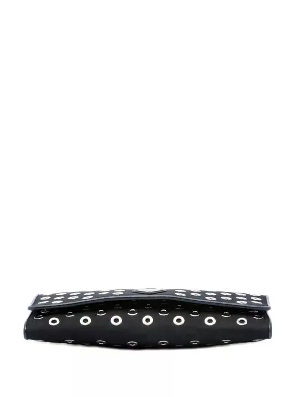 Prada Tessuto Grommet Wallet On Chain Crossbody Bag