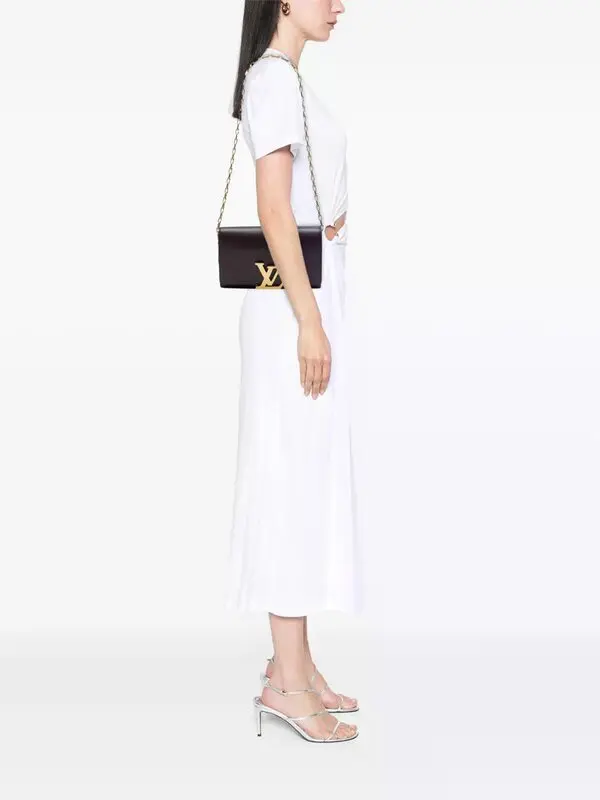 LOUIS VUITTON 2013 Leather Louise Chain Gm Shoulder Bag - Purple