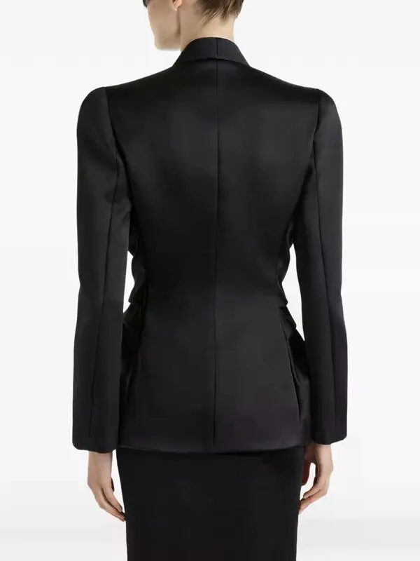 Balmain Satin Crepe Jacket With Tie Detail