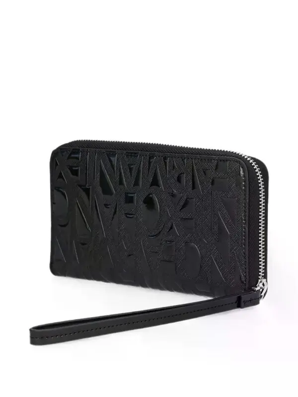 Armani Exchange Logo-embossed Zip-around Wallet