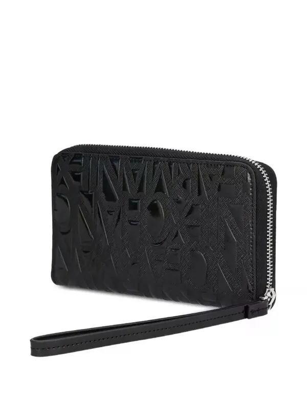 Armani Exchange Logo-embossed Zip-around Wallet