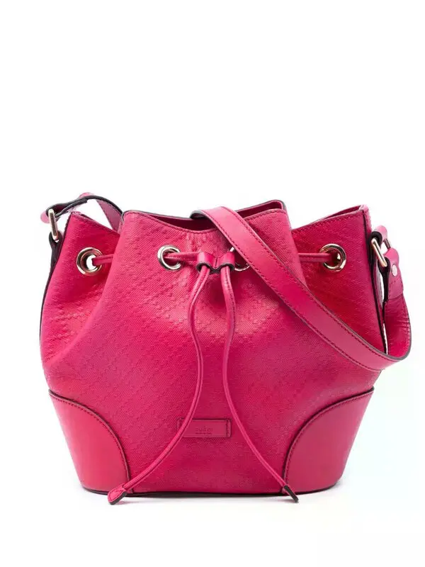 Gucci 2016-2026 Diamante Leather Bright Bucket Bag - Pink