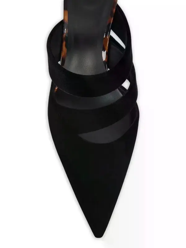 Balmain Velvet And Printed Patent Leather Courts