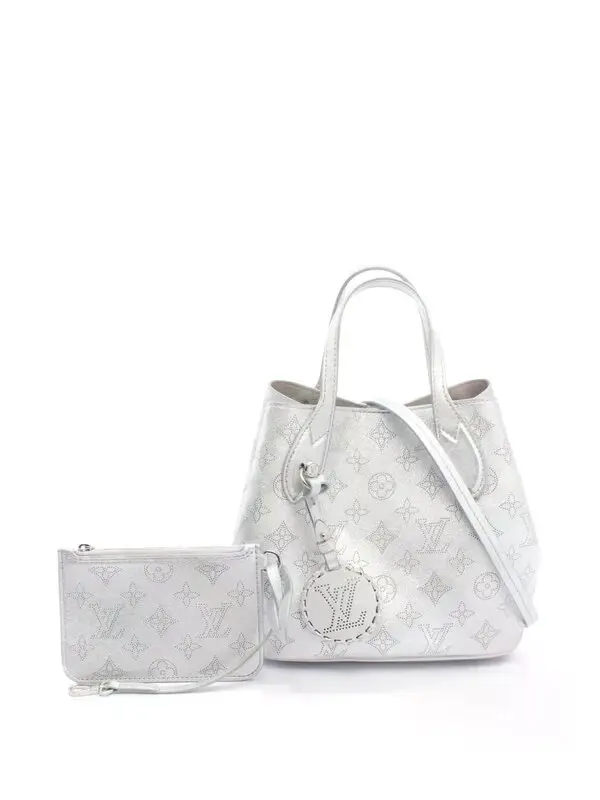 LOUIS VUITTON 2010-2026 Monogram Mahina Blossom Pm Satchel - Silver
