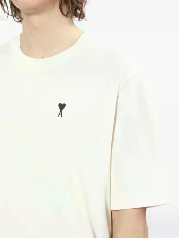 AMI Paris Cotton Slogan Print T-shirt
