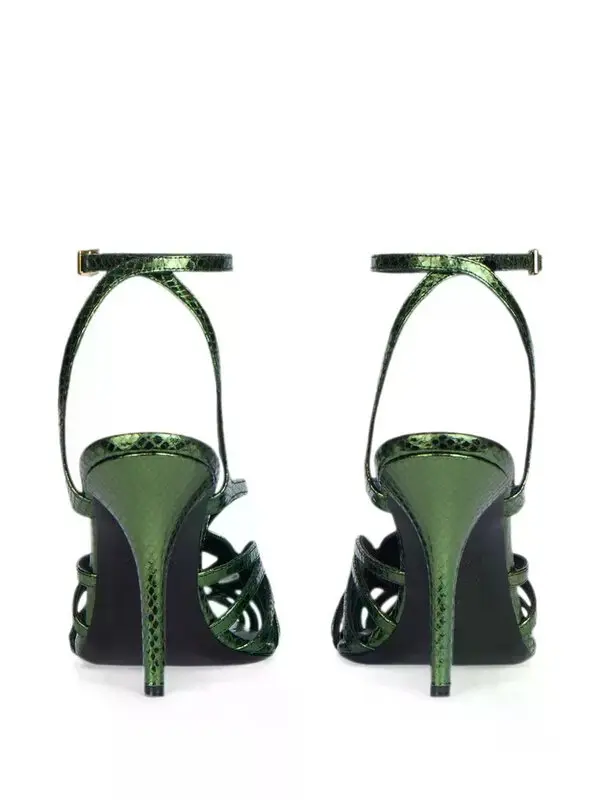 Balmain Python-effect Cage Sandals