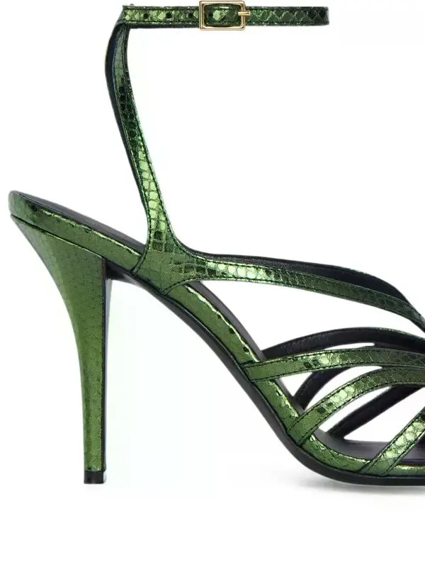 Balmain Python-effect Cage Sandals