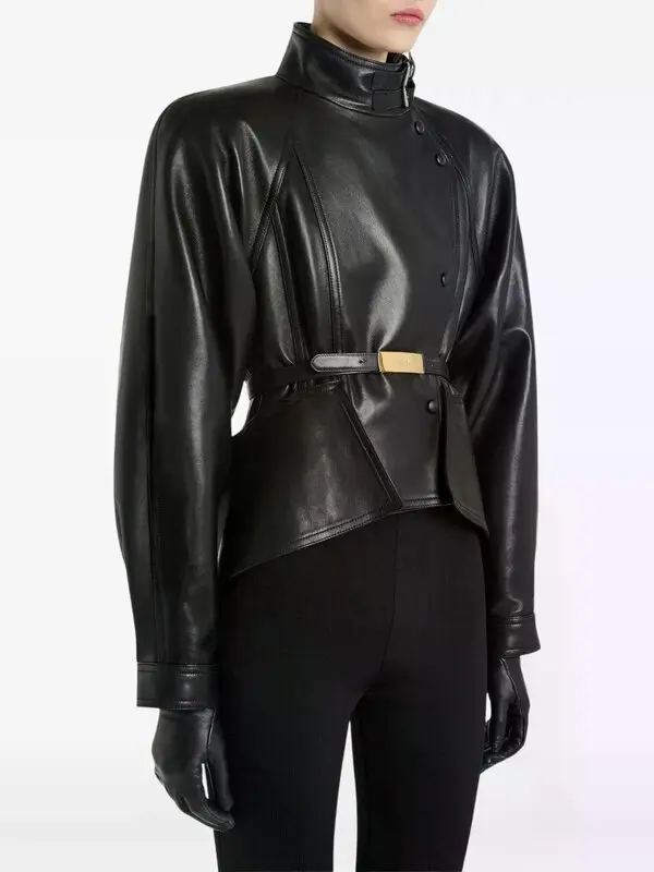 Balmain Lambskin Peplum Jacket