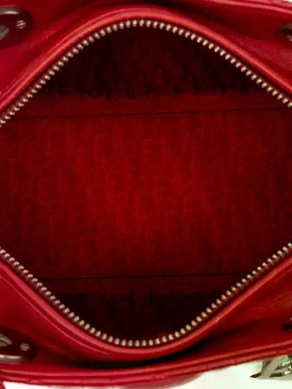 Dior 2011 Medium Lambskin Cannage Lady Satchel