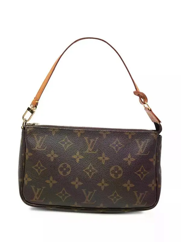 LOUIS VUITTON 2000 Monogram Pochette Accessoires Shoulder Bag - Brown