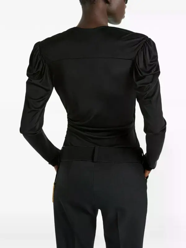 Balmain Draped Flowing Jersey Top