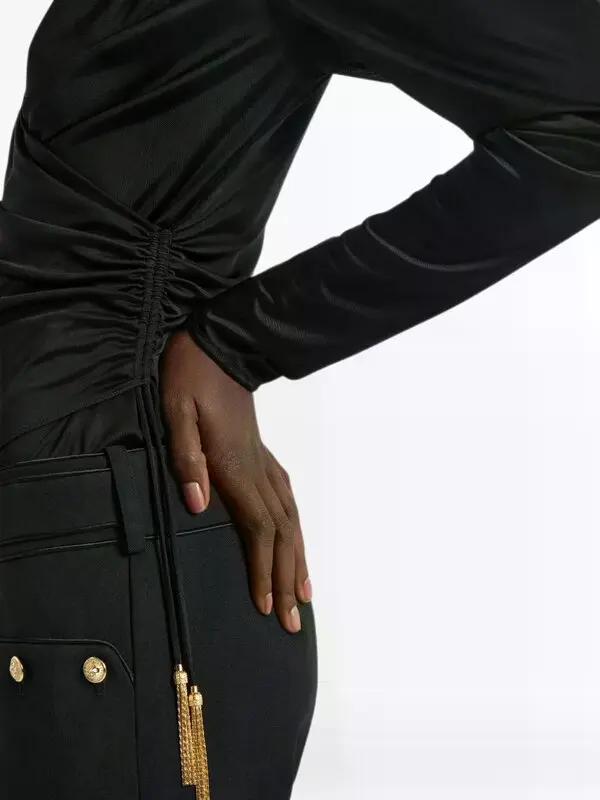 Balmain Draped Flowing Jersey Top