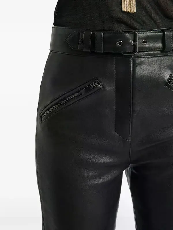 Balmain Lambskin Biker Trousers