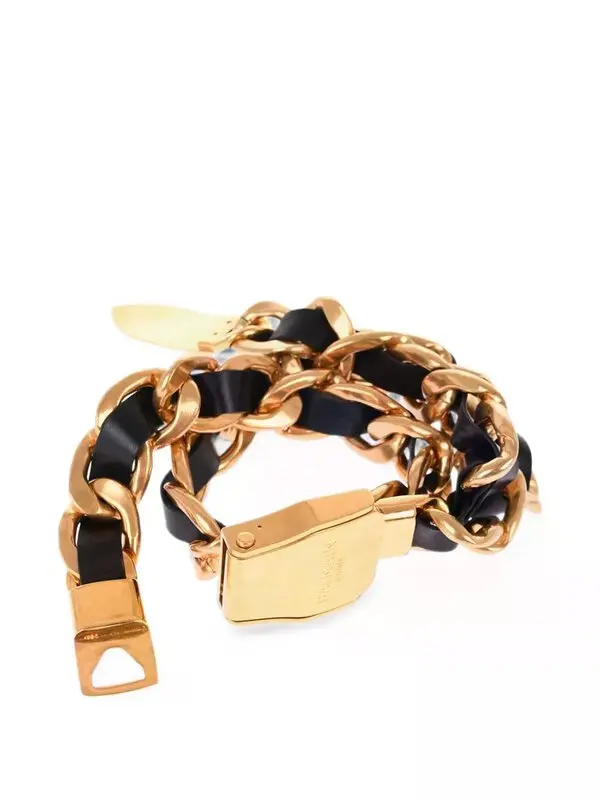 Balmain Chain-link Leather Belt