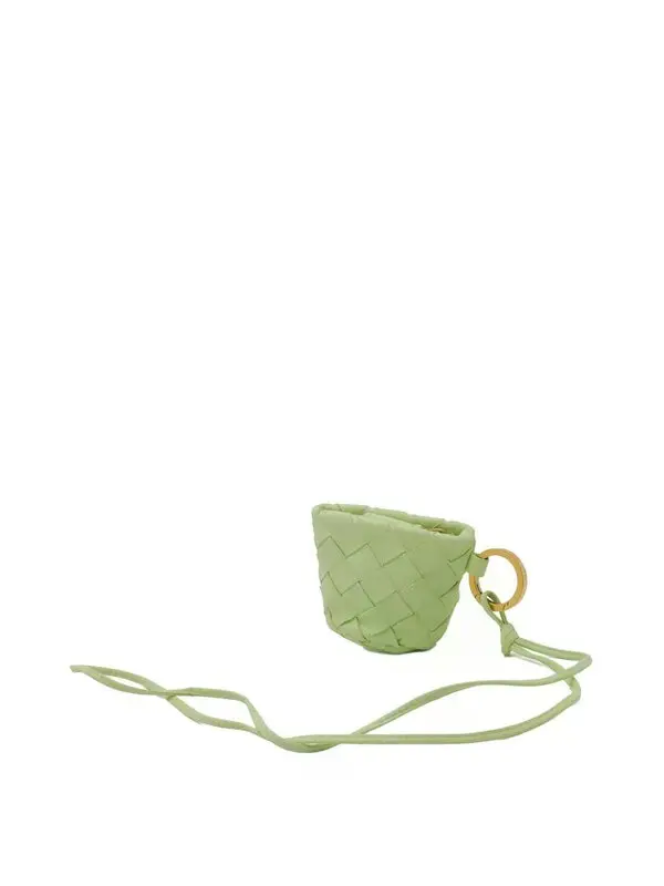 Bottega Veneta 2012-2026 Nappa Intrecciato Cup With Strap Coin Pouch - Green