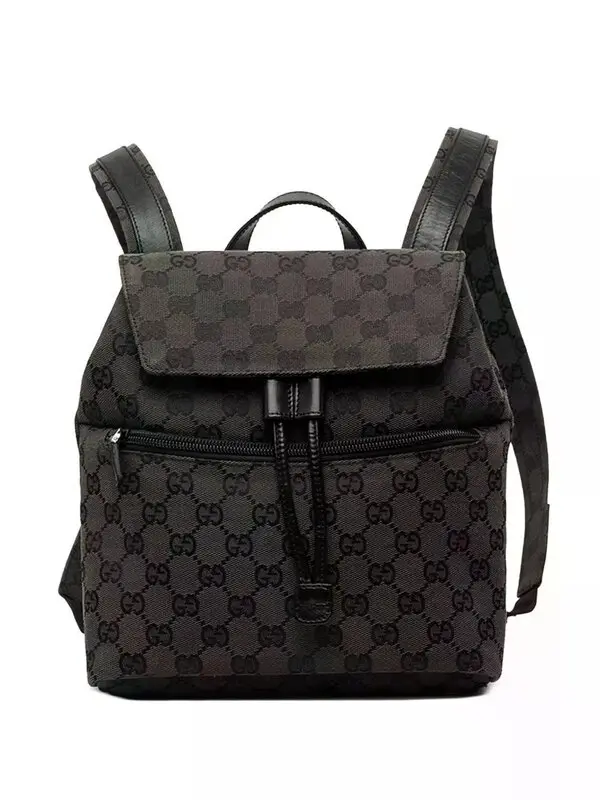 Gucci 2000-2015 Gg Canvas Backpack - Black