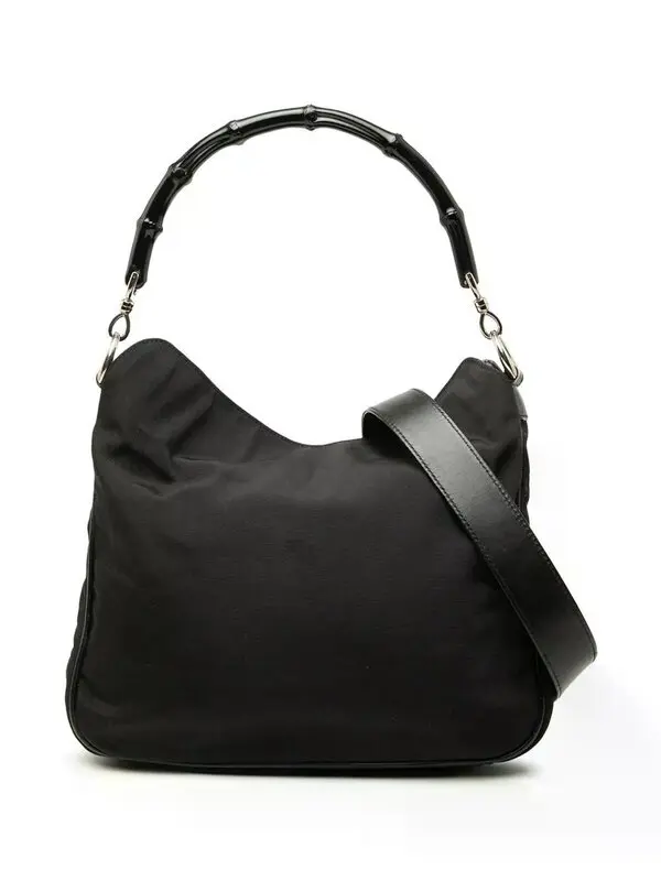 Gucci 2000-2015 Nylon Bamboo Satchel - Black
